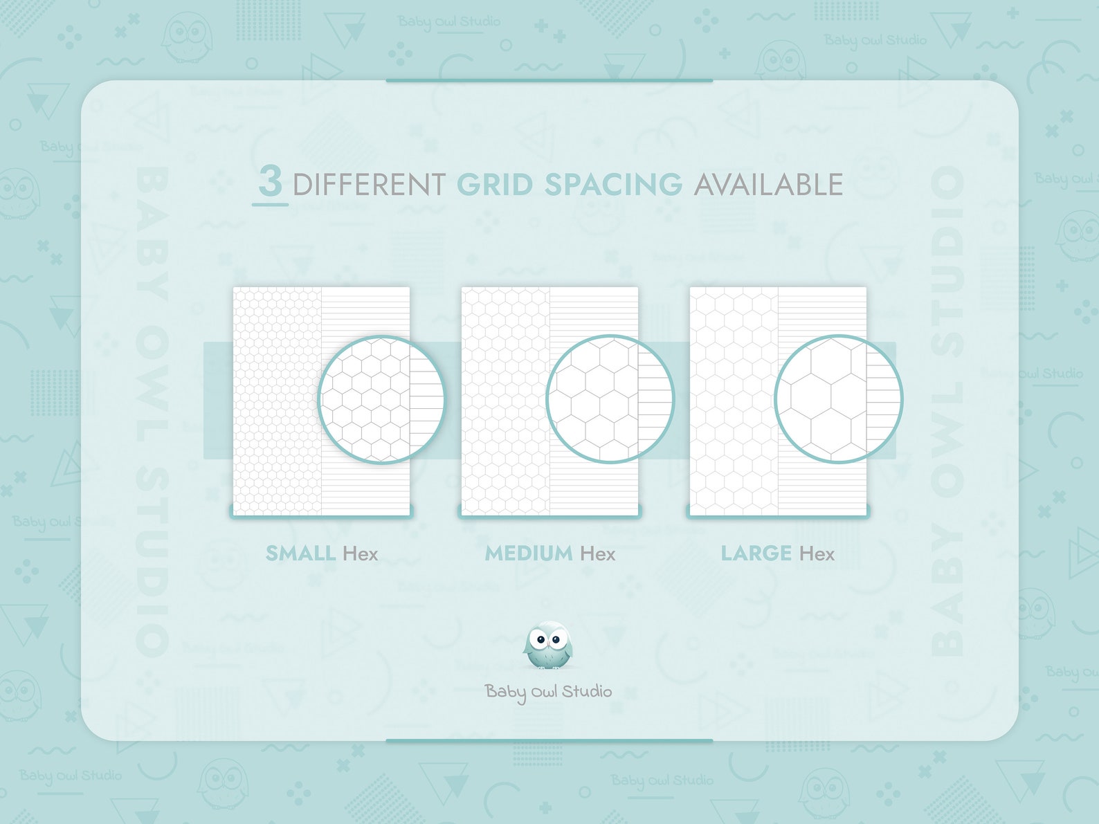 Hexagonal Grid Paper Bundle Printable Organic Chemistry Paper Templates ...