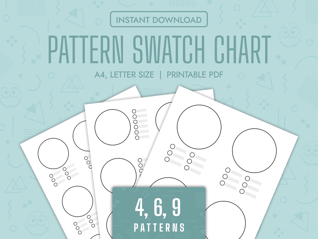 Pattern Swatch Template Blank Pattern Swatch Chart Printable Pattern ...