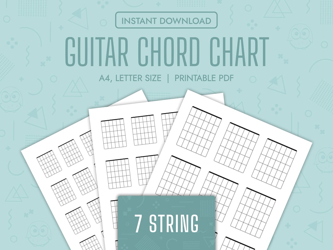 Guitar Chord Chart Blank 7 String Guitar Chord Chart Printable Guitar ...