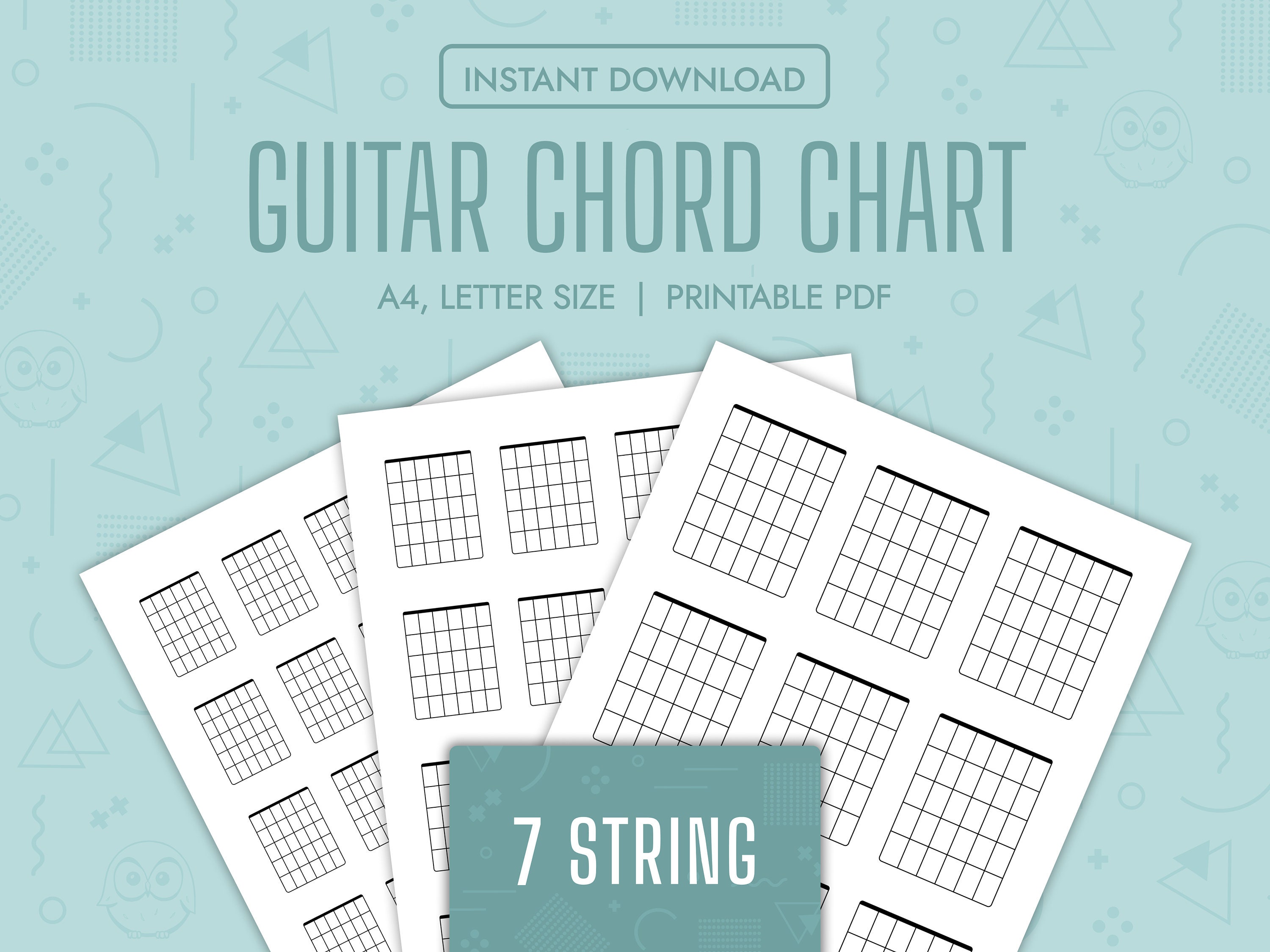 Guitar Chord Chart Blank 7 String Guitar Chord Chart Printable Guitar ...