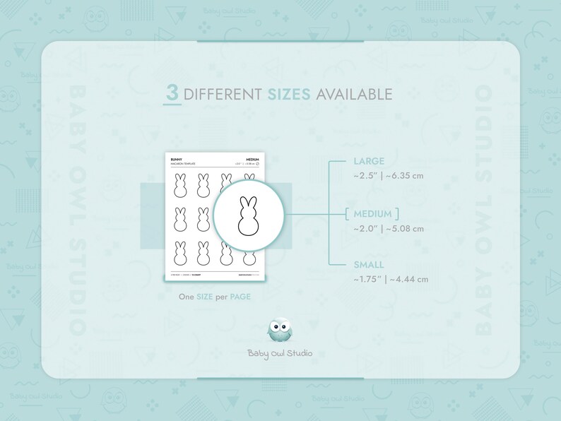 Bunny Macaron Templates Printable Bunny Macaron Templates Bundle Easter ...