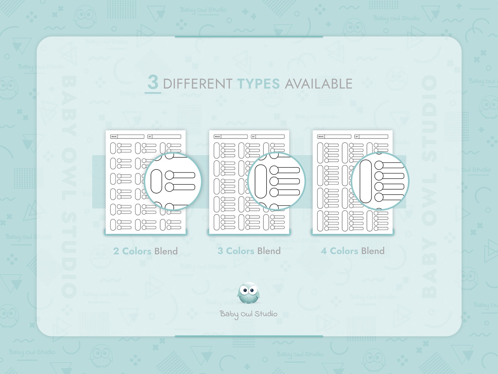 Color Blends Chart Color Combinations Chart Printable Color Blend ...