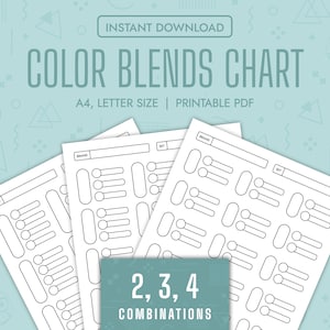 Color Blends Chart Color Combinations Chart Printable Color Blend ...
