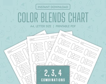 Color Blends Chart Color Combinations Chart Printable Color Blend ...