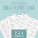 Color Blends Chart Color Combinations Chart Printable Color Blend ...