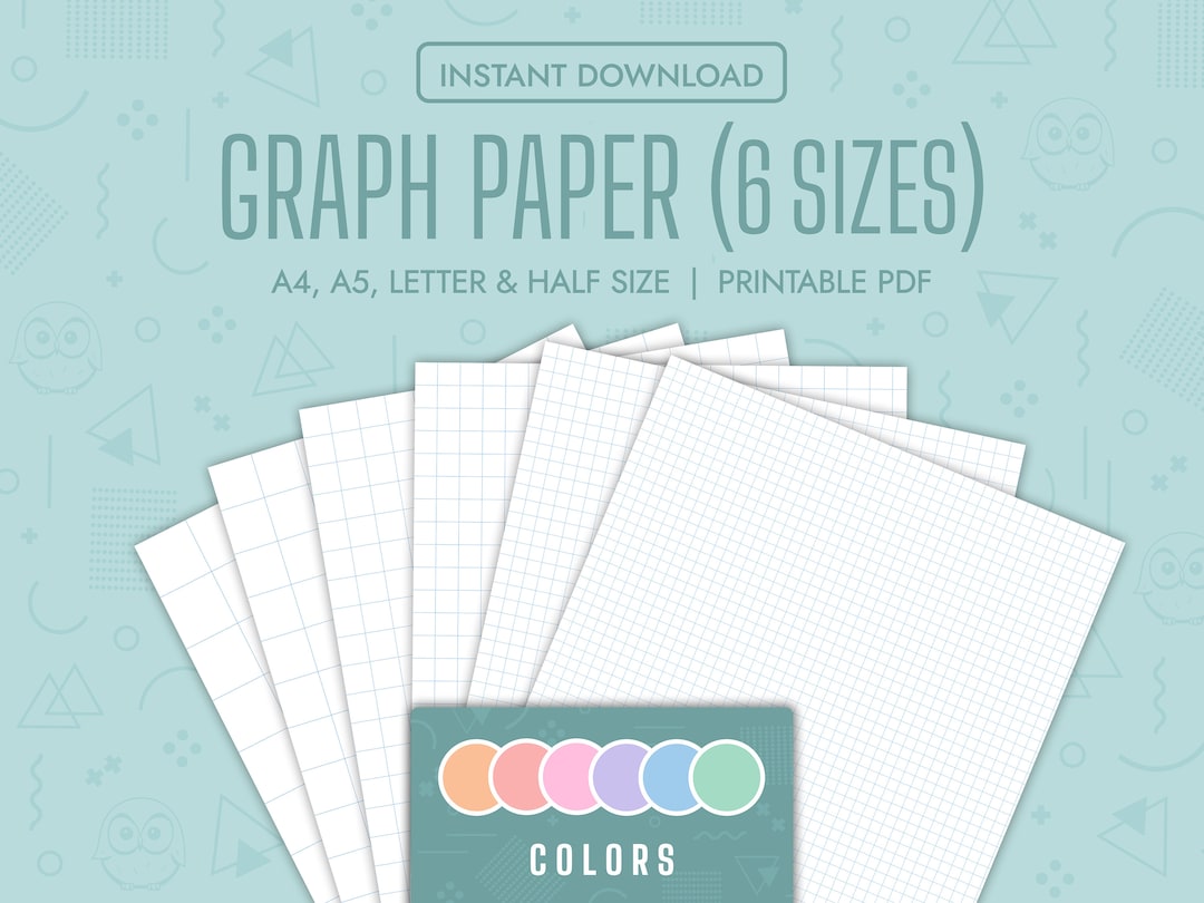 Graph Paper Bundle Printable Graph Grid Paper Templates Graph Pages ...