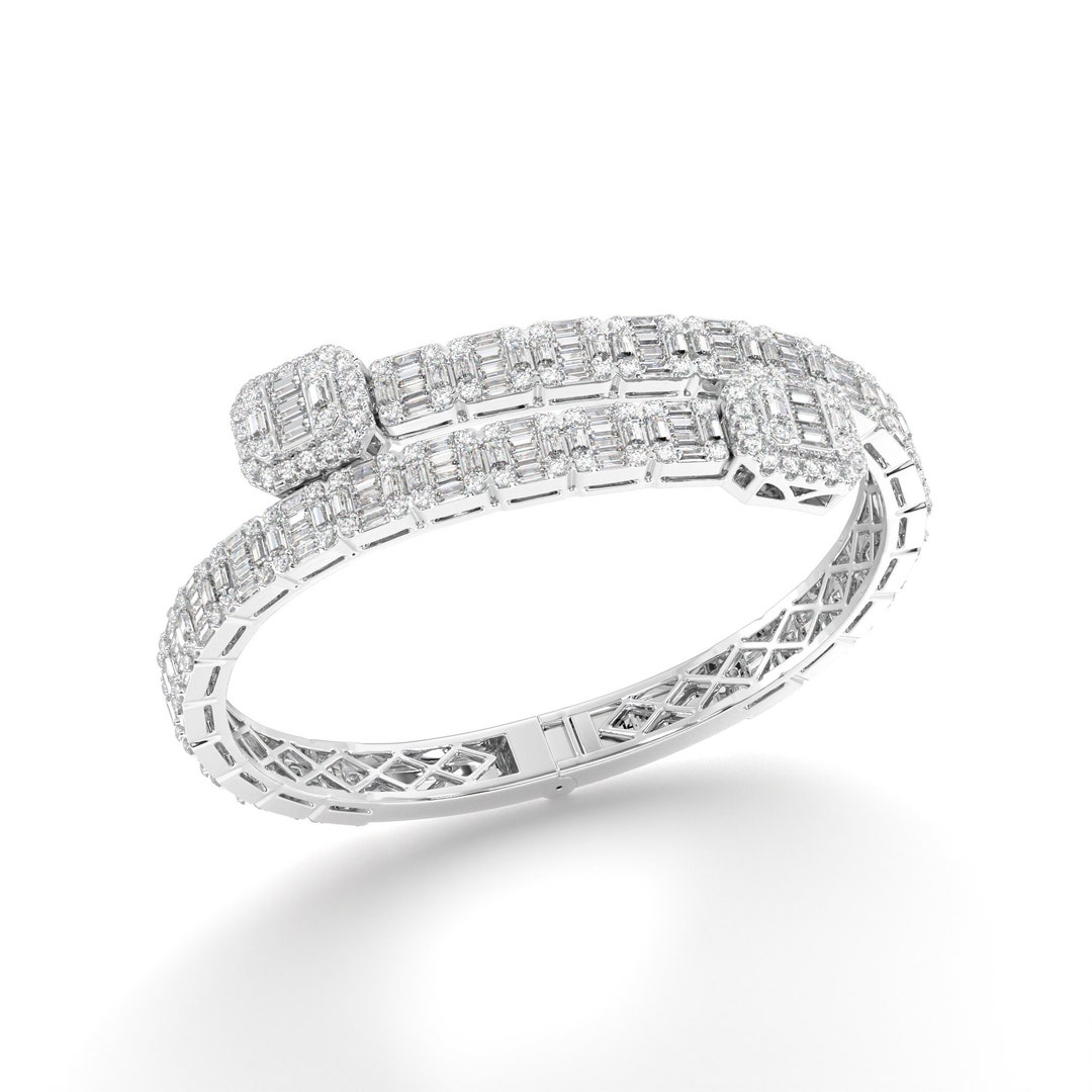 Diamond Bracelet/bling Cuff Bracelet/14k Gold/natural Diamond - Etsy