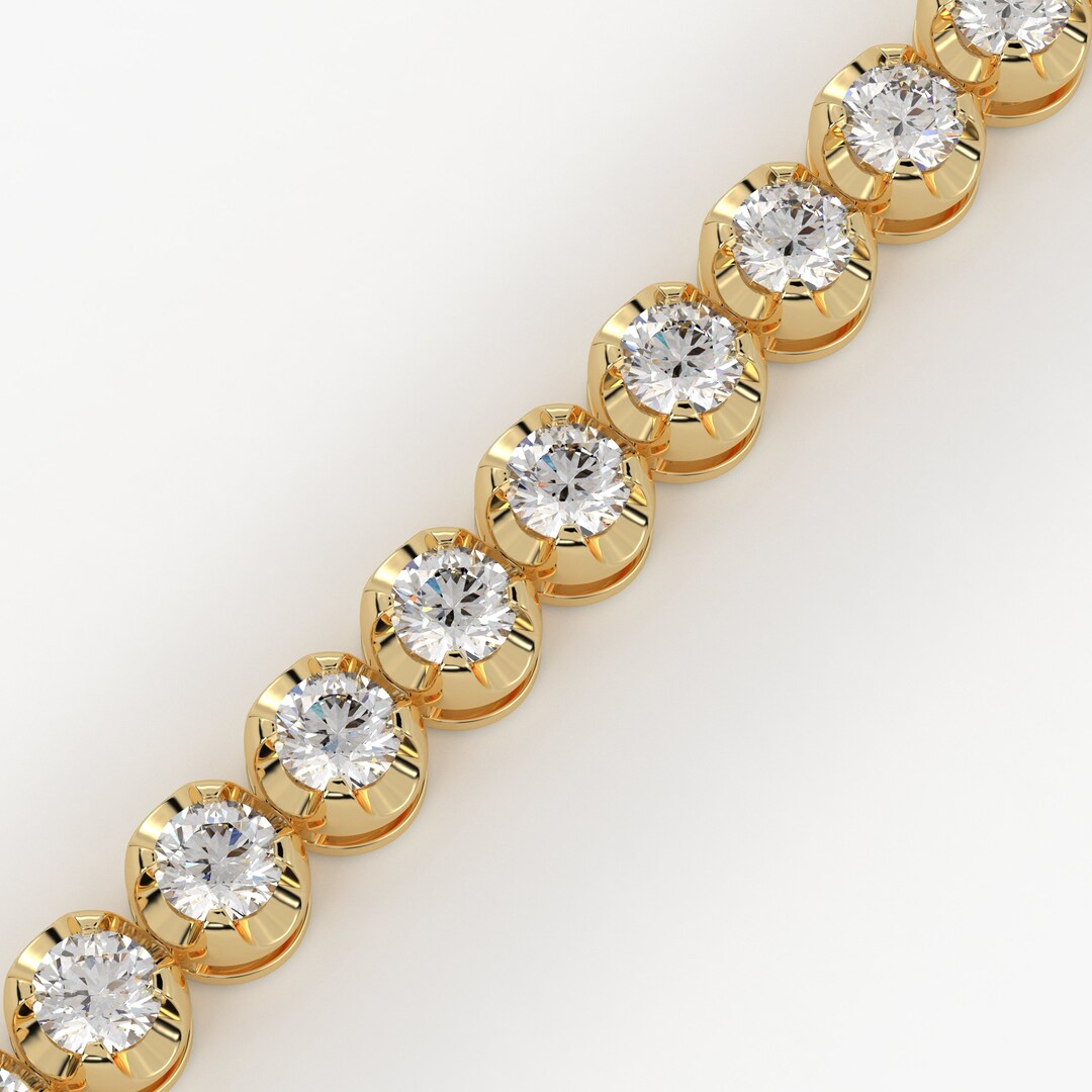 Diamond Bracelet/buttercup Tennis Bracelet/14k Gold/natural Diamond, 3CT - Etsy