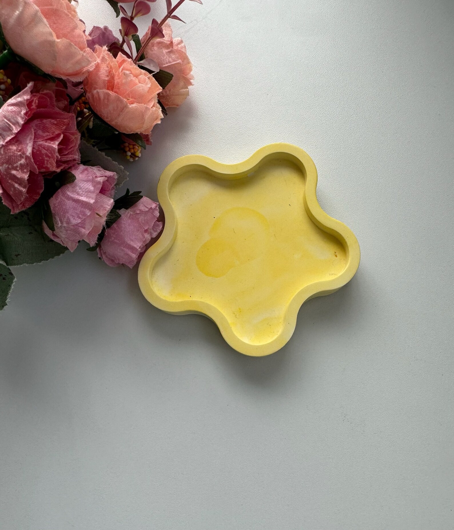 Flower-shaped Terrazzo Trinket Tray Collection - Etsy