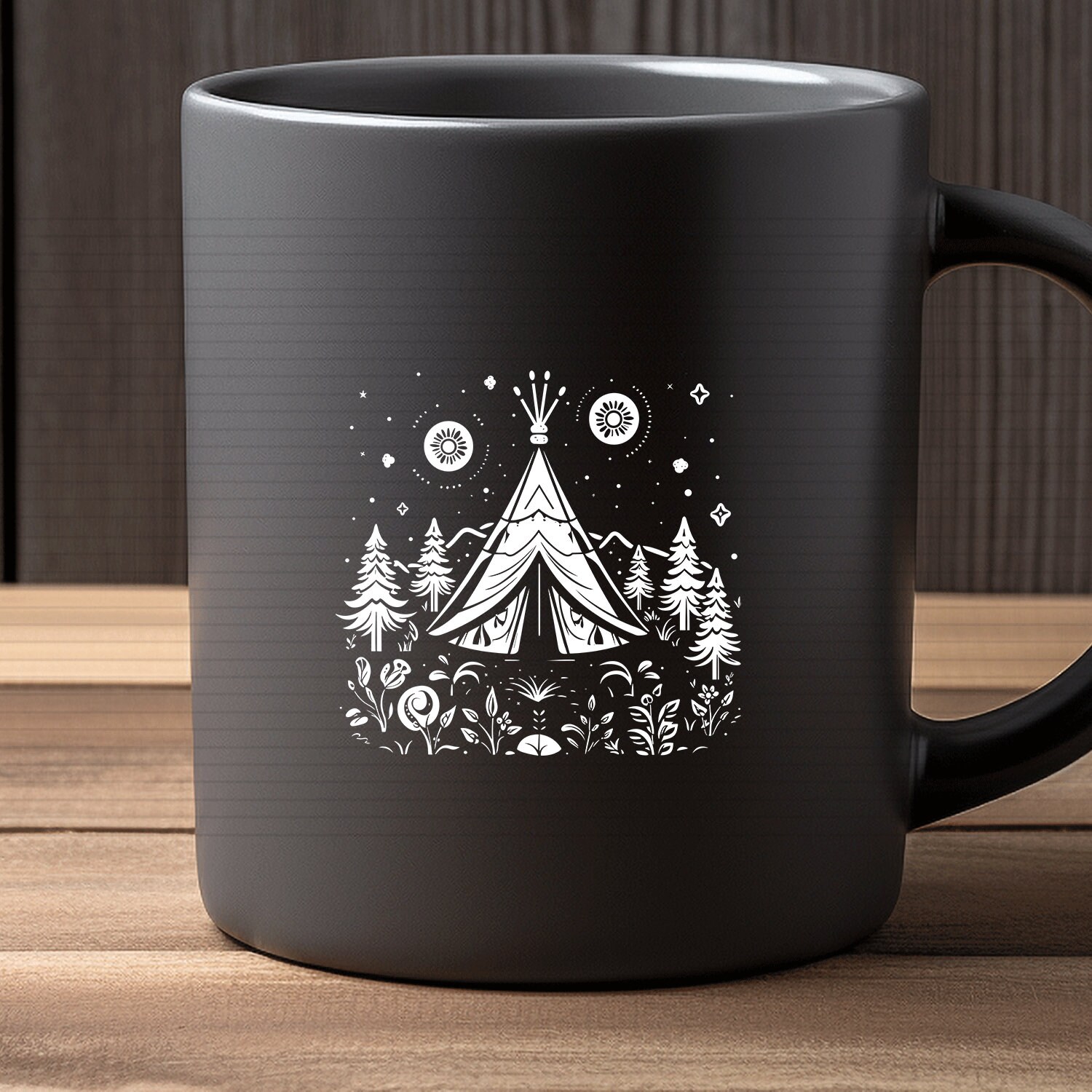 Boho Camping Svg PNG EPS Dxf SVG Ai - Etsy