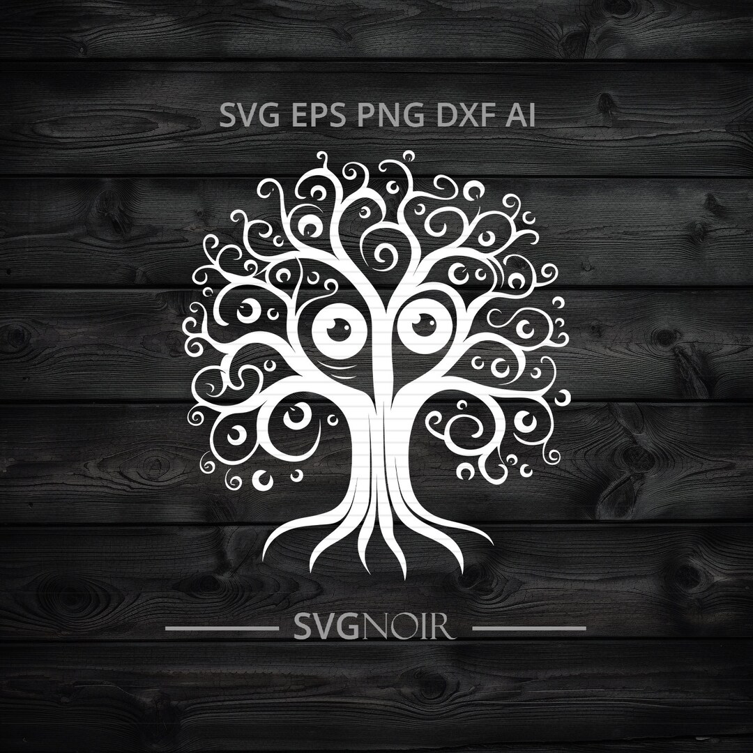 Whimsical Tree Svg Vector Graphic PNG EPS Dxf SVG Ai - Etsy