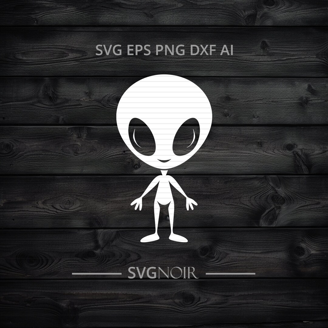 Baby Alien Vector Clipart in SVG, Ai, DXF, Eps, PNG Cricut, Silhouette ...