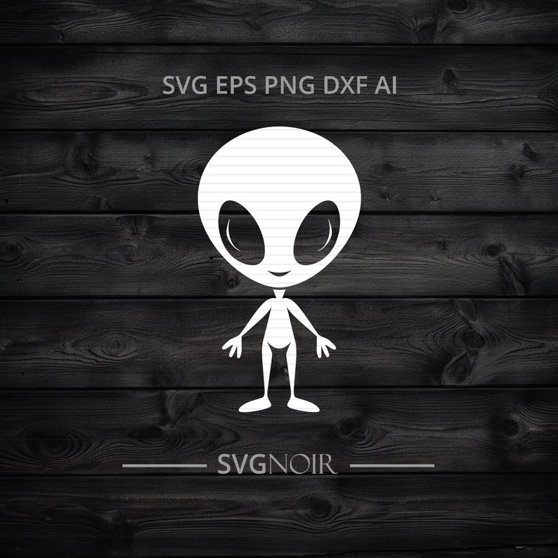 Baby Alien Vector Clipart in SVG, Ai, DXF, Eps, PNG Cricut, Silhouette ...
