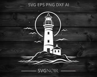Lighthouse SVG Bundle PNG Lighthouse Clipart Hand Drawn - Etsy