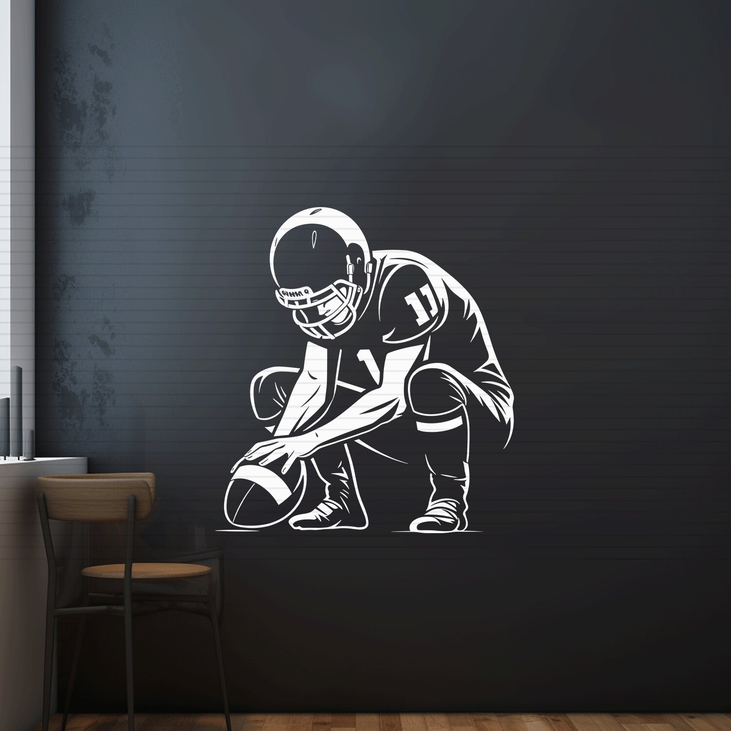 Football Player Crouching Vector Svg PNG EPS Dxf SVG Ai Files - Etsy