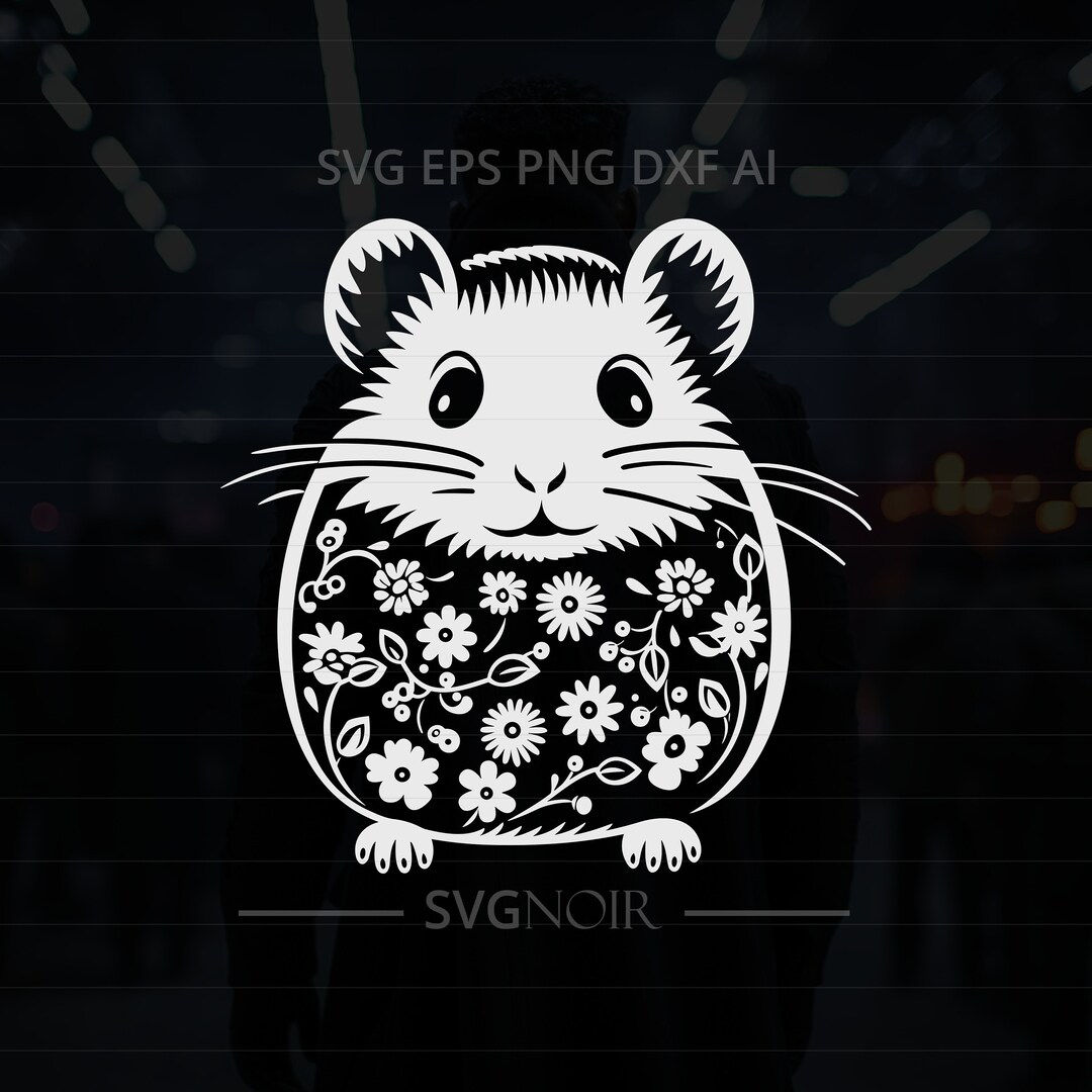 Boho Hamster Vector Clipart in SVG, Ai, DXF, Eps, PNG Cricut ...