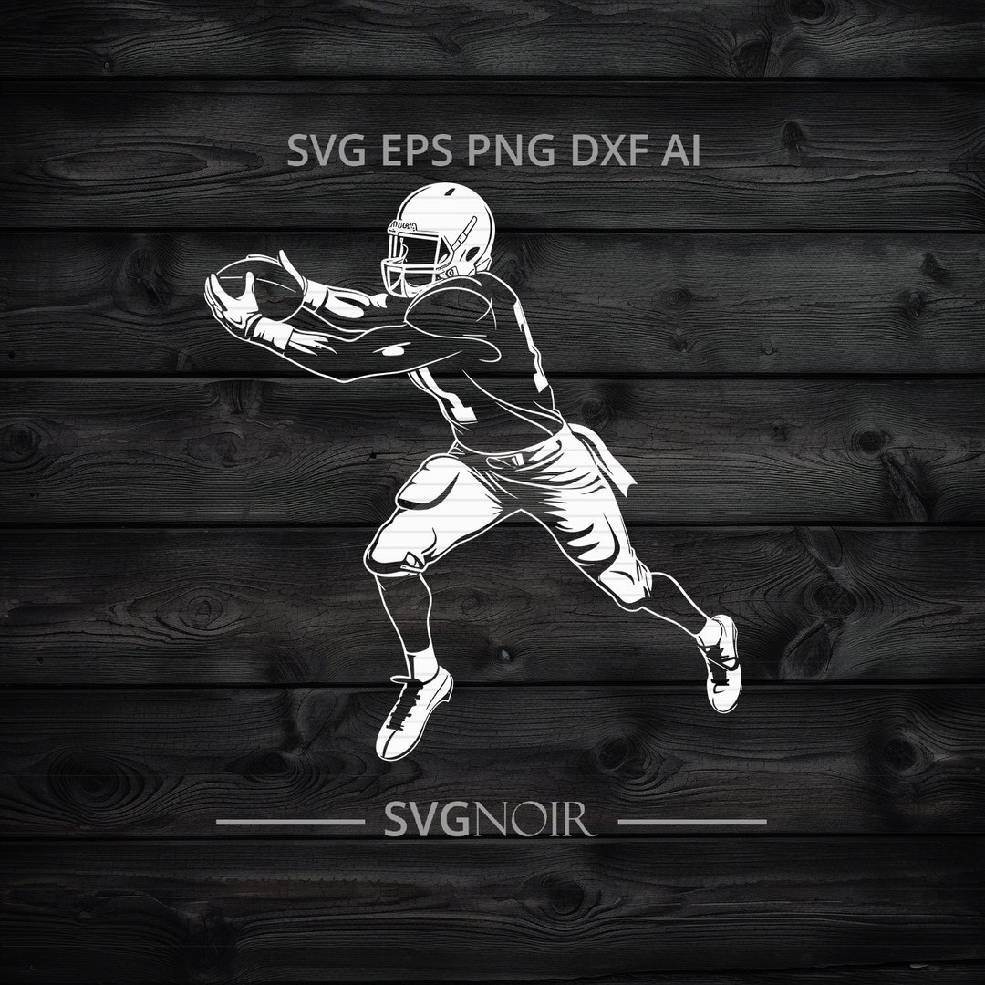Football Sideline Catch Vector Svg PNG EPS Dxf SVG Ai Files - Etsy