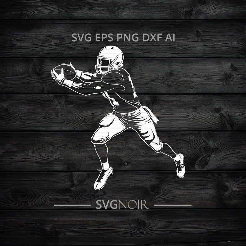 Football Sideline Catch Vector Svg PNG EPS Dxf SVG Ai Files - Etsy