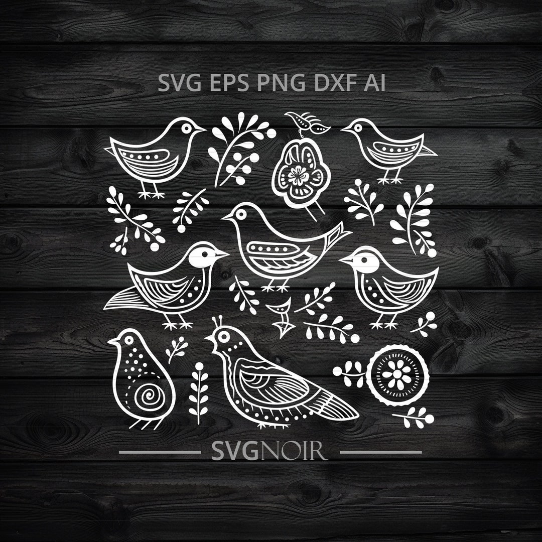 Boho Birds Svg PNG EPS Dxf SVG Ai - Etsy