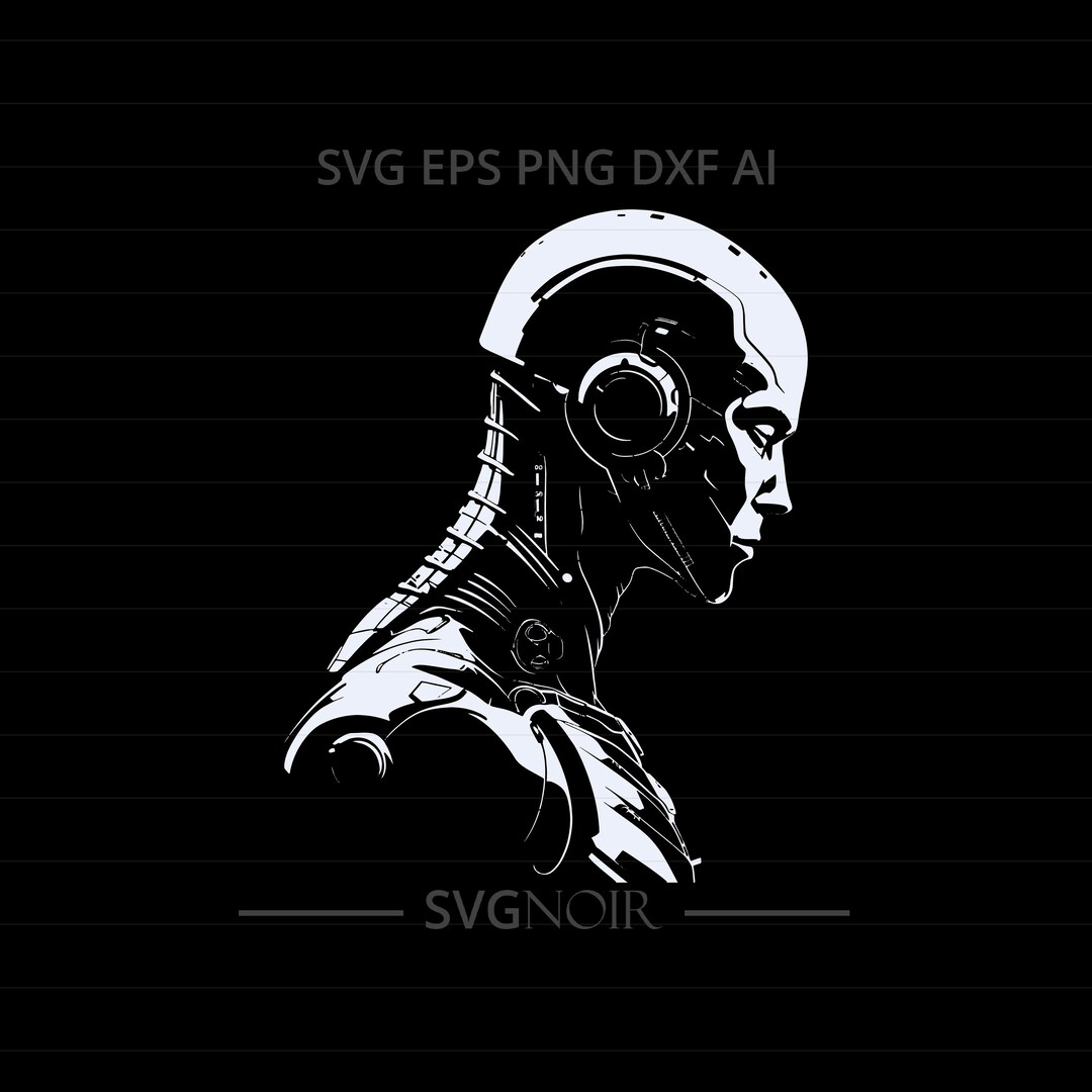 Robot Head SVG PNG DFX Eps Ai - Etsy