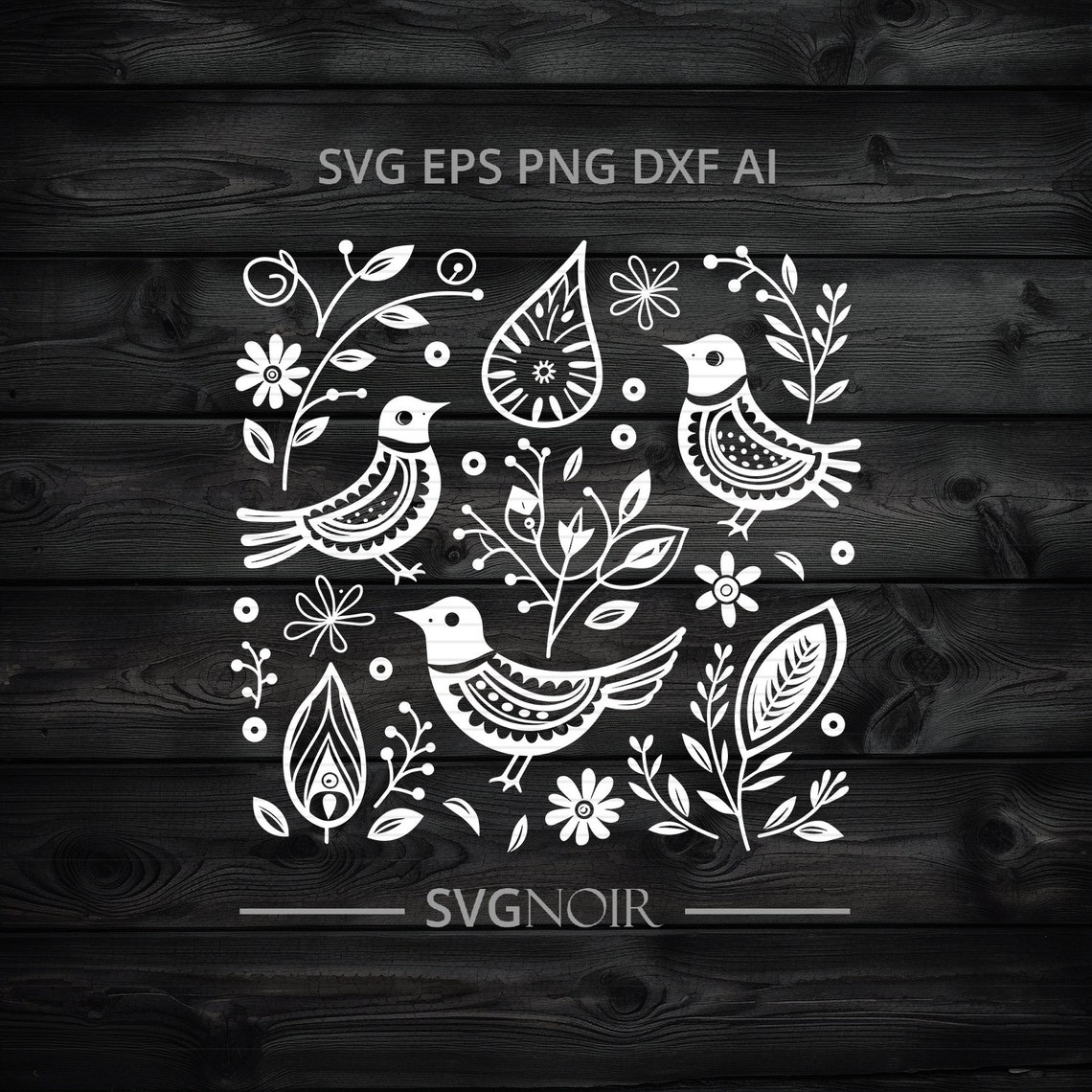 Boho Birds Svg PNG EPS Dxf SVG Ai - Etsy