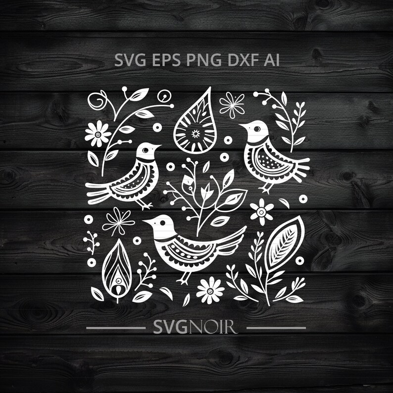 Boho Birds Svg PNG EPS Dxf SVG Ai - Etsy