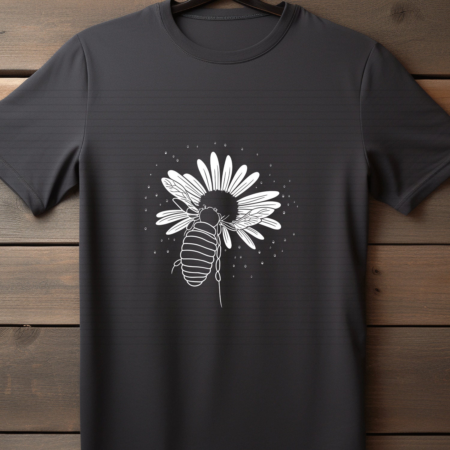 Bee Collecting Pollen Svg Vector Graphic PNG EPS Dxf SVG - Etsy