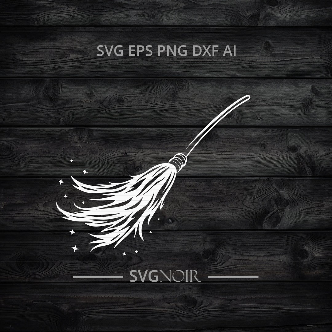 Witch's Broomstick Vector Svg PNG EPS Dxf SVG Ai Files - Etsy