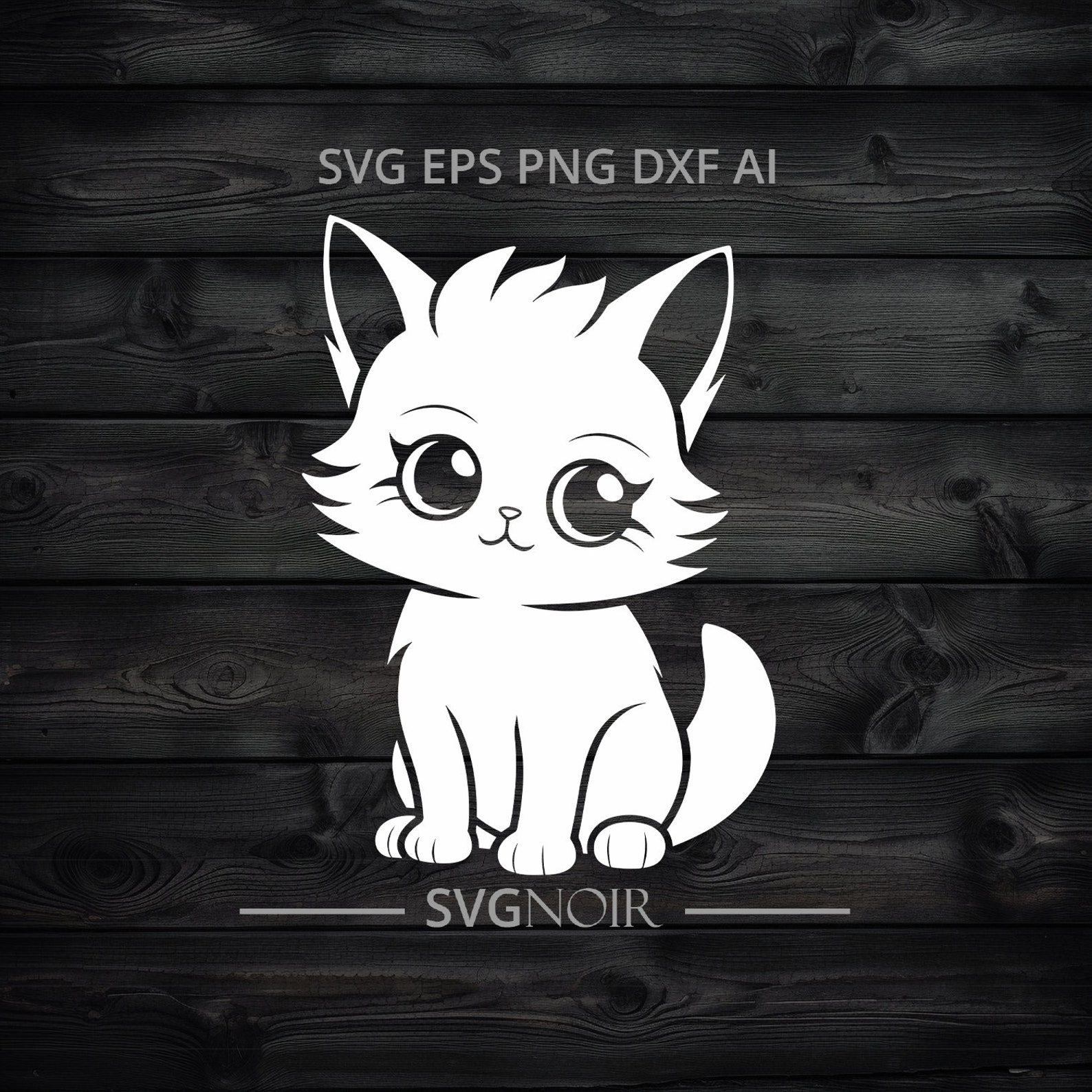 Munchkin Kitten Cute Kitty Svg PNG EPS Dxf SVG Ai Cricut & - Etsy