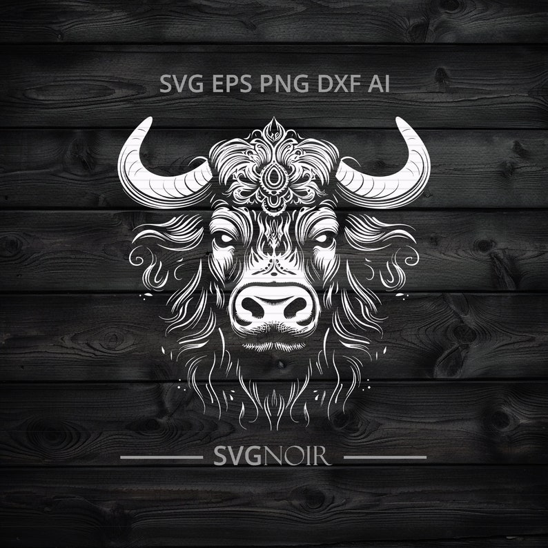 Bull Head Vector Clipart in SVG Ai DXF Eps PNG Cricut - Etsy Australia
