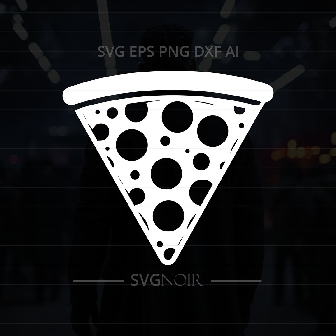 Pizza Slice Vector Clipart in SVG, Ai, DXF, Eps, PNG Cricut, Silhouette ...