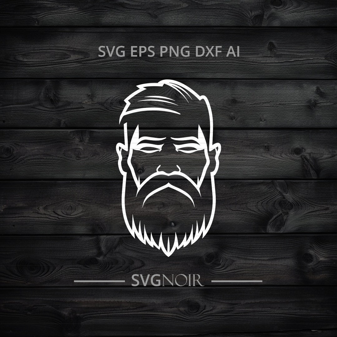 Beard Man Svg PNG EPS Dxf SVG Ai - Etsy