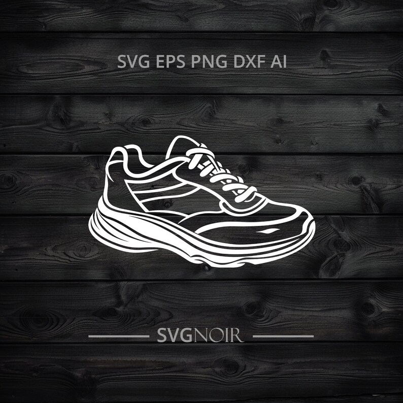 Running Shoe Svg PNG EPS Dxf SVG Ai - Etsy