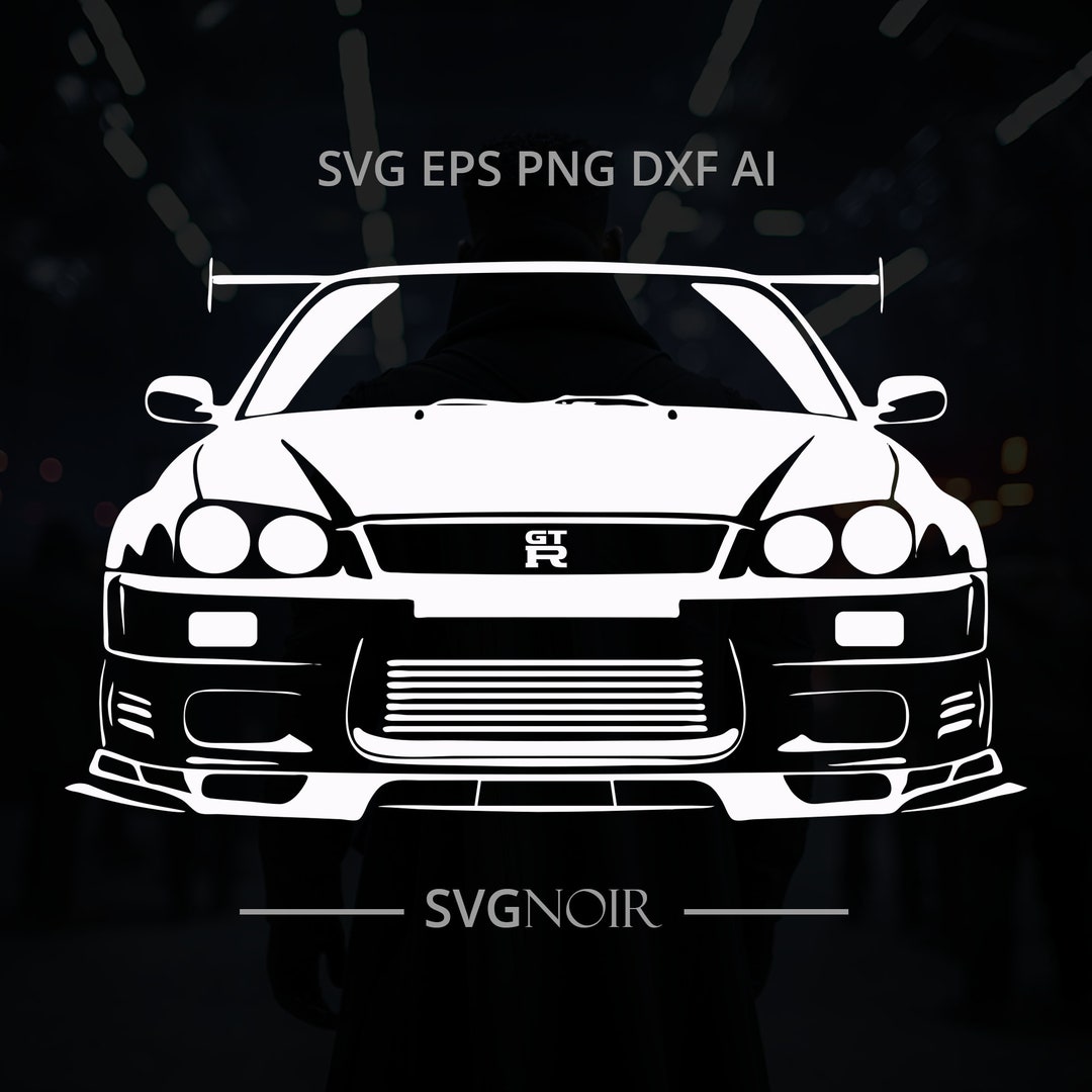 GTR R34 Skyline SVG Vector PNG Dfx - Etsy