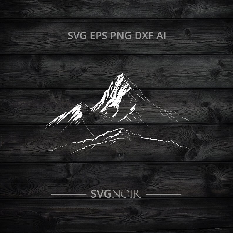 Mountain Range Svg PNG EPS Dxf SVG Ai - Etsy