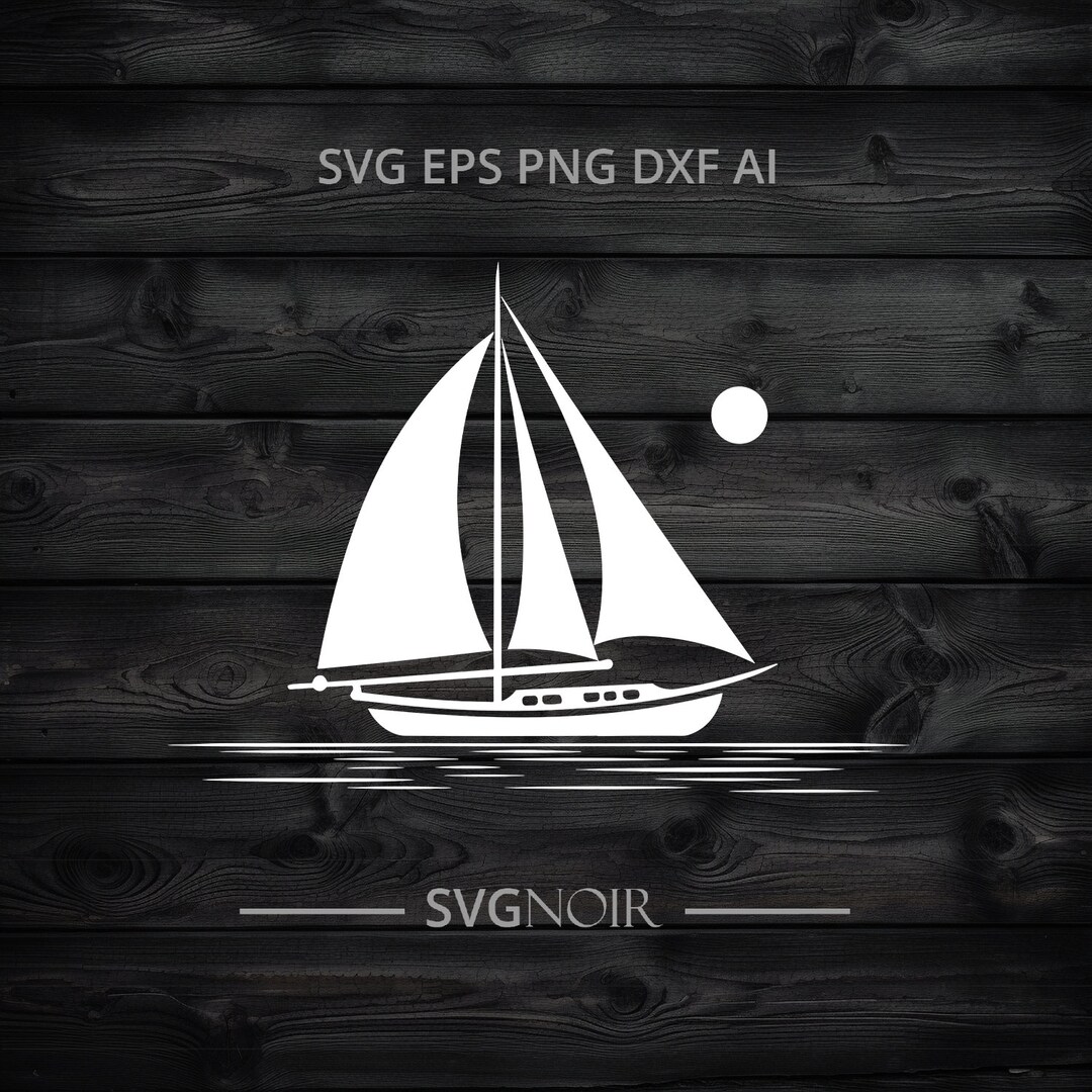 Sailboat Svg PNG EPS Dxf SVG Ai - Etsy