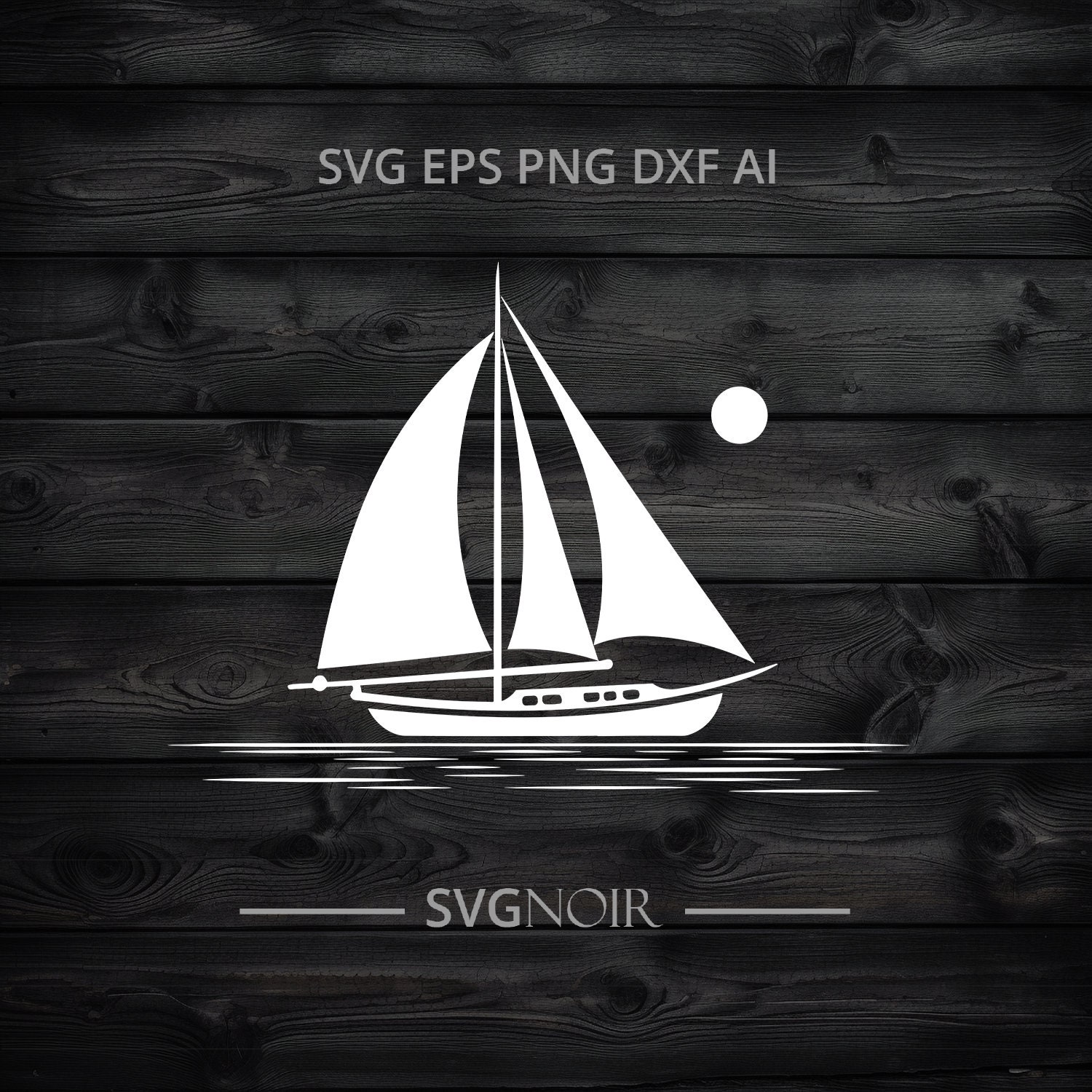 Sailboat Svg PNG EPS Dxf SVG Ai - Etsy