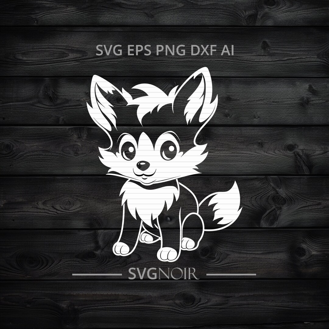 Baby Wolf Svg PNG EPS Dxf SVG Ai - Etsy
