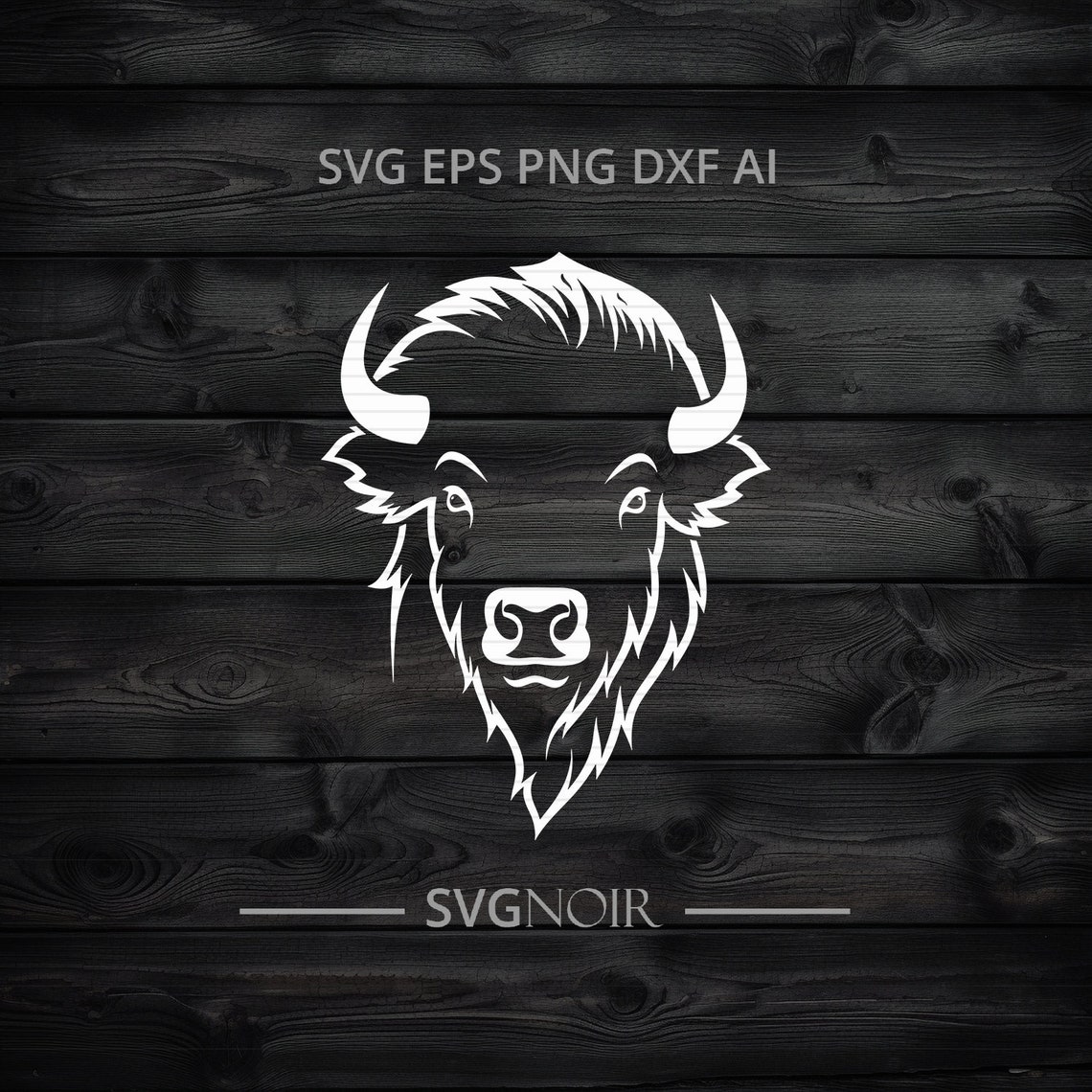Bison Head Svg PNG EPS Dxf SVG Ai - Etsy
