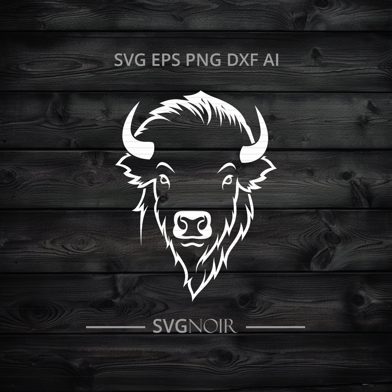 Bison Head Svg PNG EPS Dxf SVG Ai - Etsy