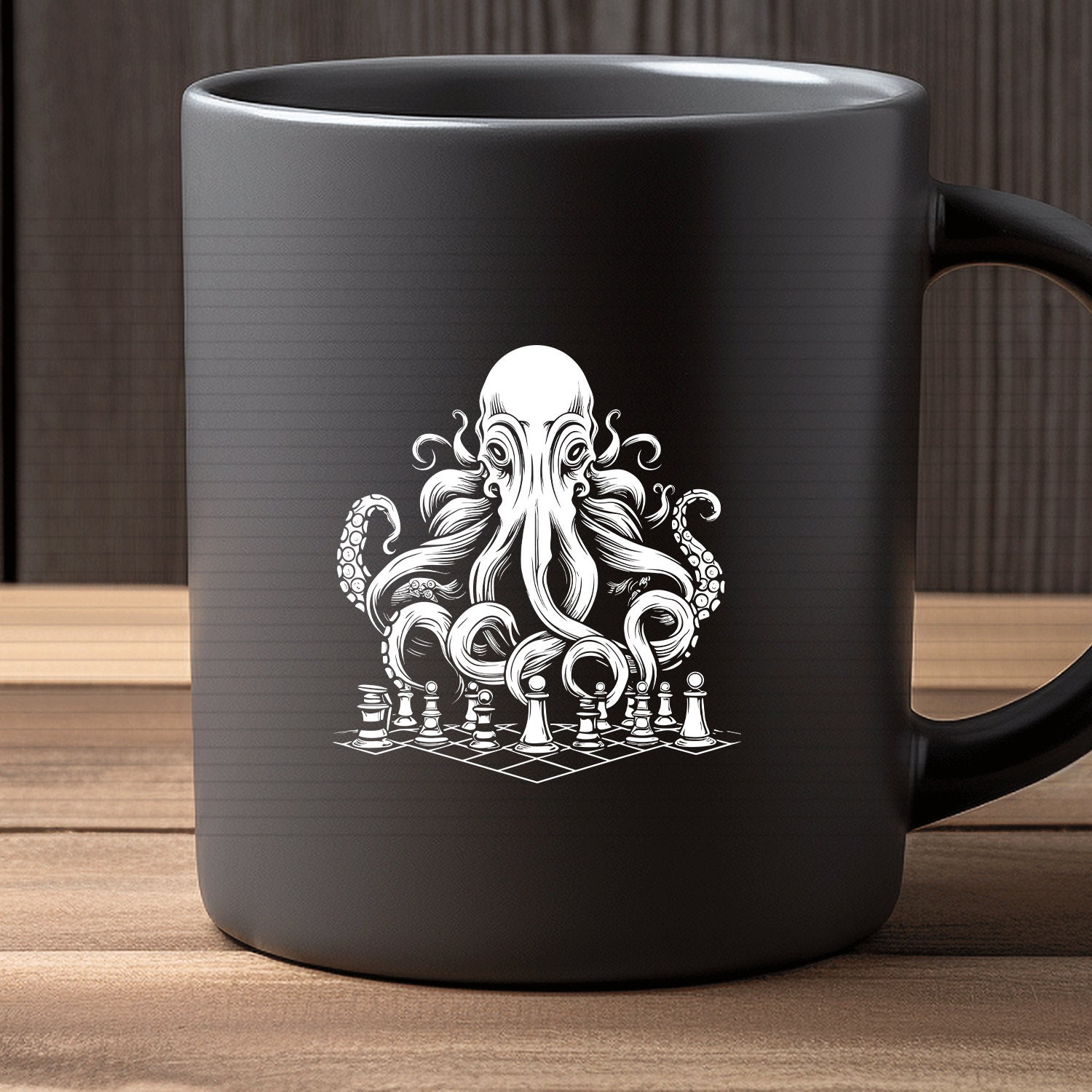 Octopus Playing Chess Svg Vector Graphic PNG EPS Dxf SVG Ai Cricut ...