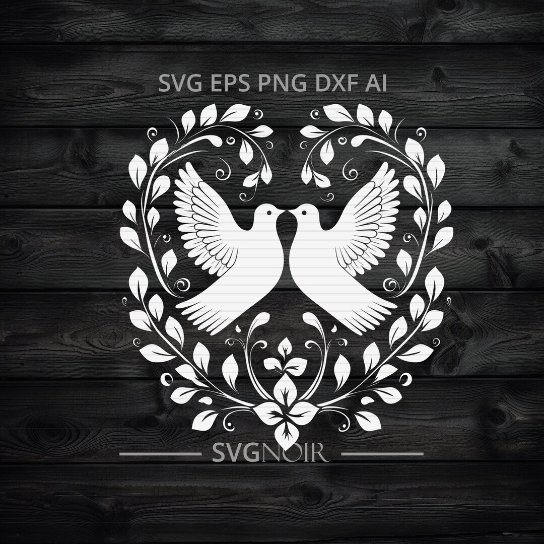 Romantic Doves Svg PNG EPS Dxf SVG Ai - Etsy