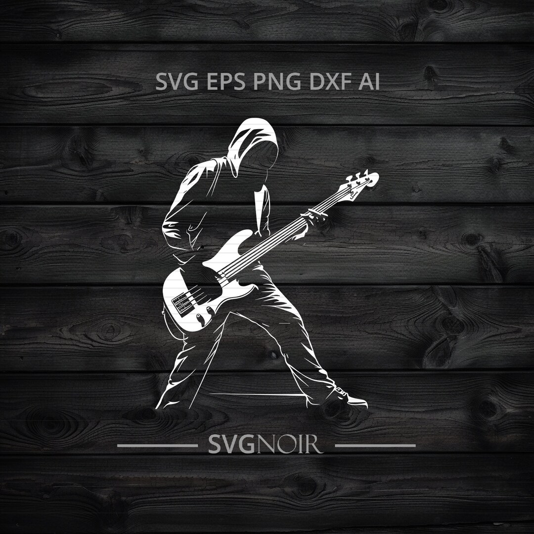 Bass Player Svg PNG EPS Dxf SVG Ai - Etsy