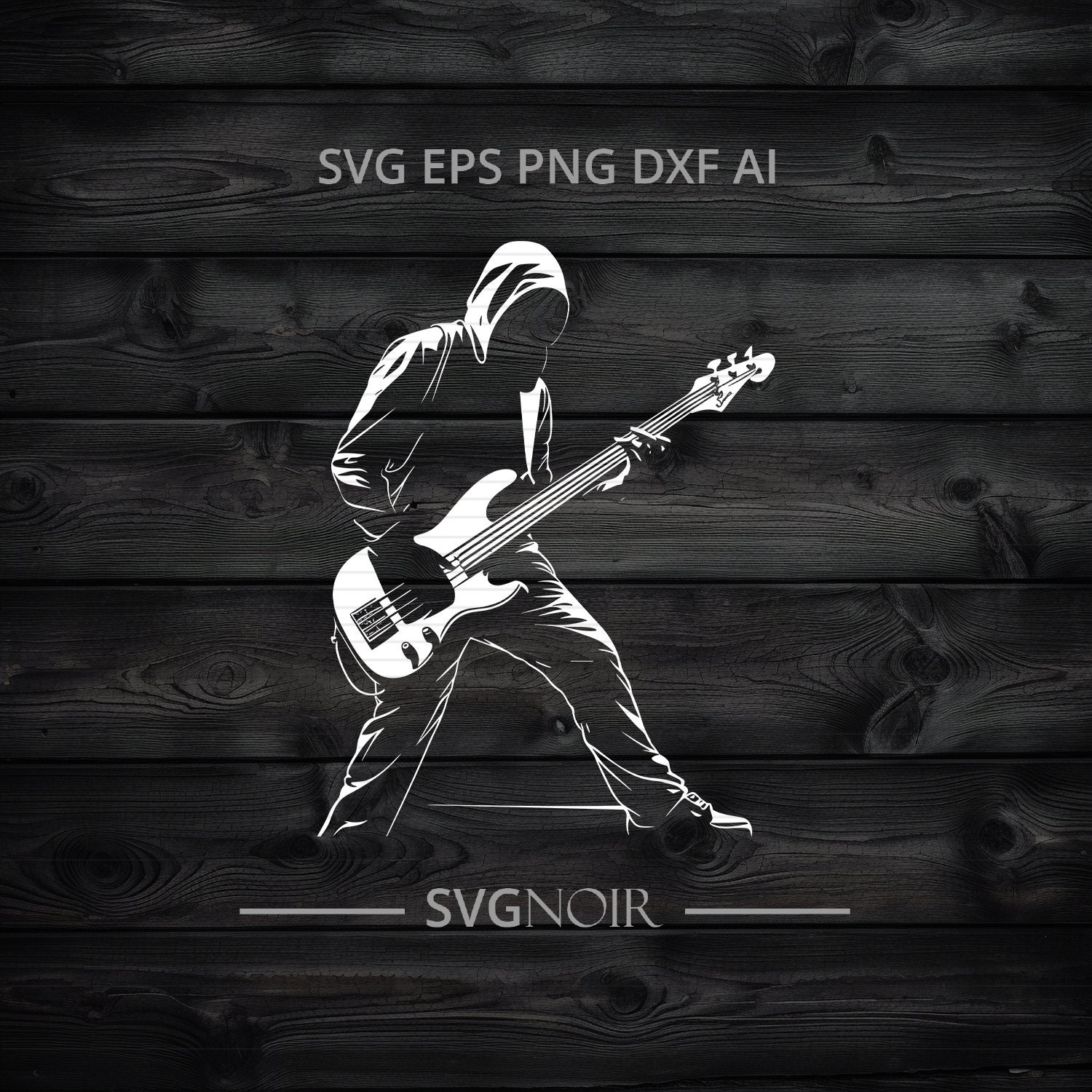 Bass Player Svg PNG EPS Dxf SVG Ai - Etsy