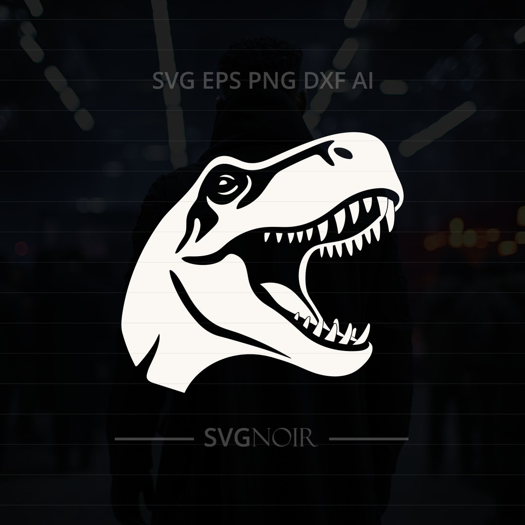 T-rex Dino Head Vector Clipart in SVG, Ai, DXF, Eps, PNG Cricut ...