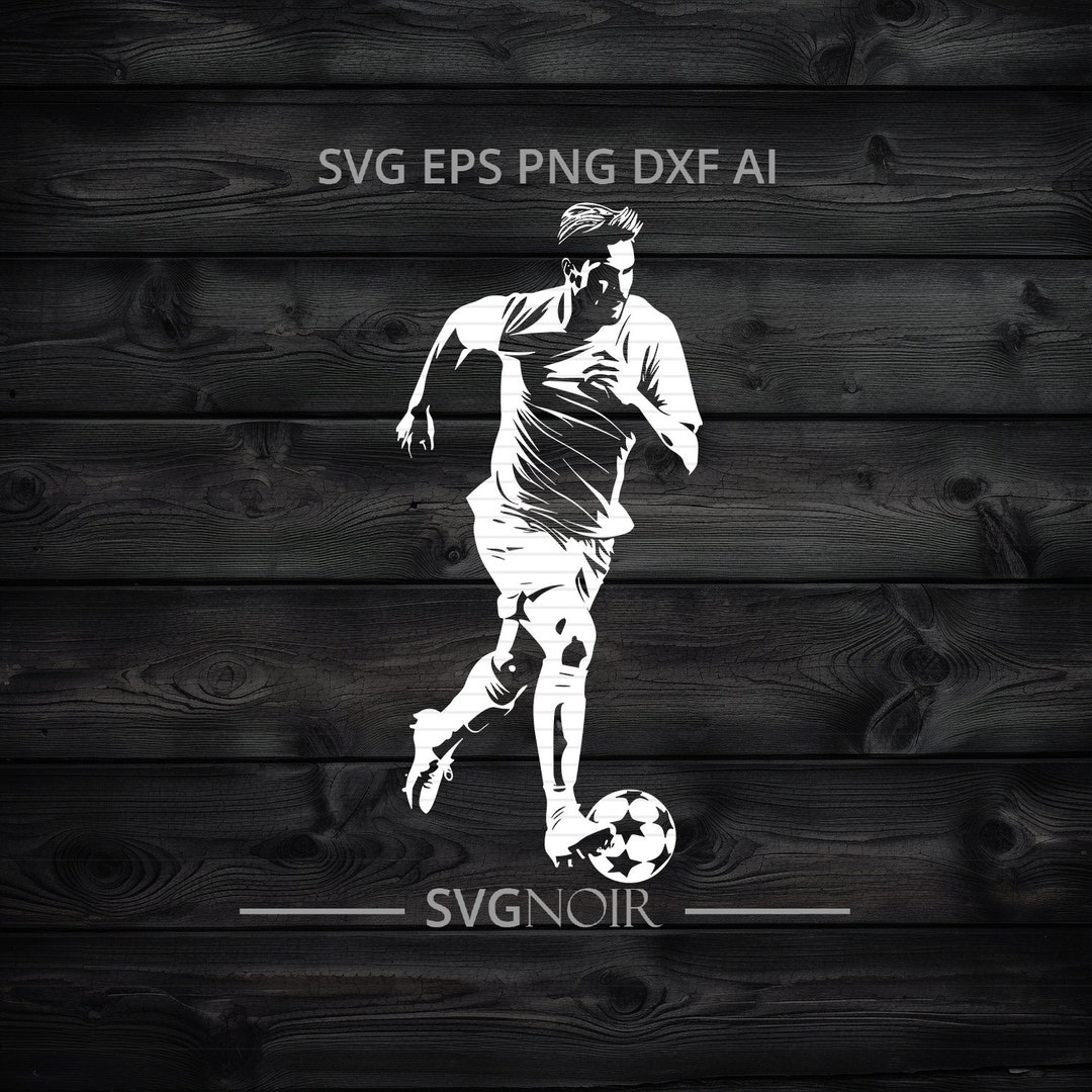 Soccer Player Vector Svg PNG EPS Dxf SVG Ai Files - Etsy