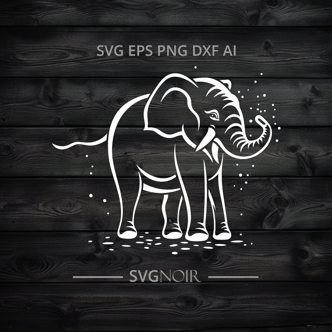 Elephant Svg Vector Graphic PNG EPS Dxf SVG Ai - Etsy