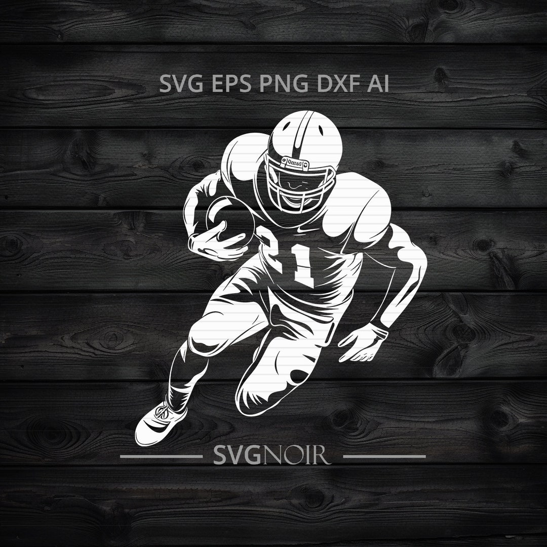 Football Running Back Vector Svg PNG EPS Dxf SVG Ai Files - Etsy