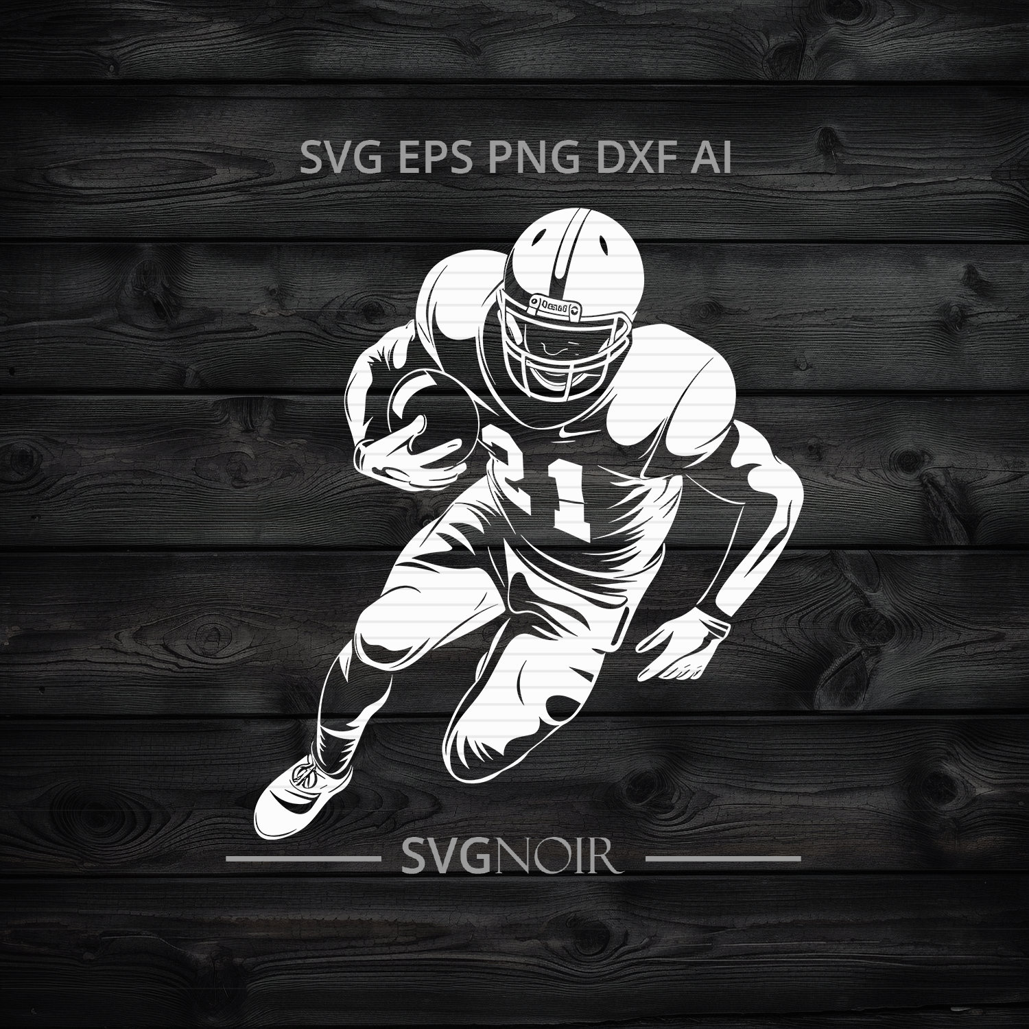 Football Running Back Vector Svg PNG EPS Dxf SVG Ai Files - Etsy