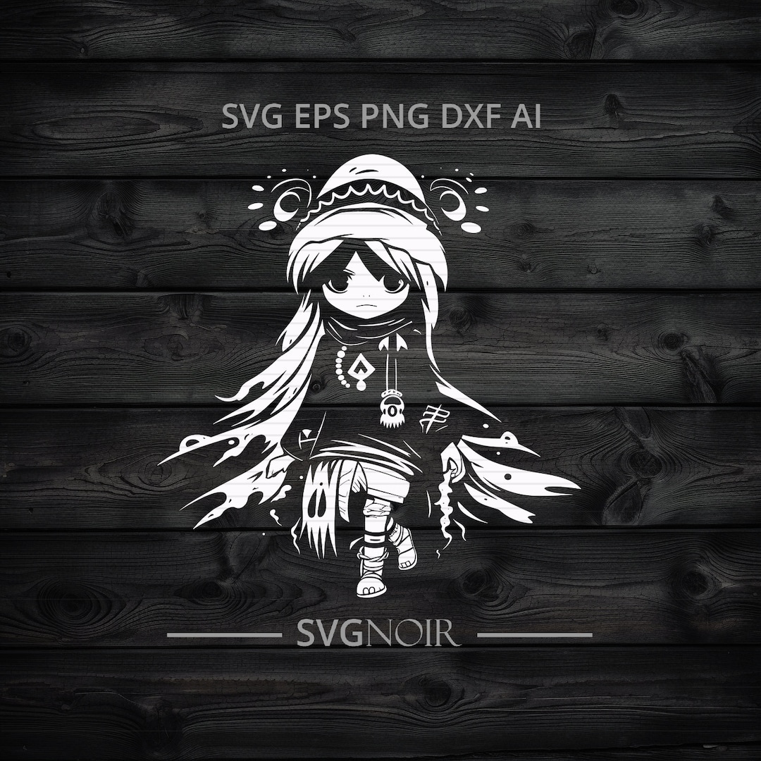 Boho Magic Girl Vector Clipart in SVG, Ai, DXF, Eps, PNG Cricut ...